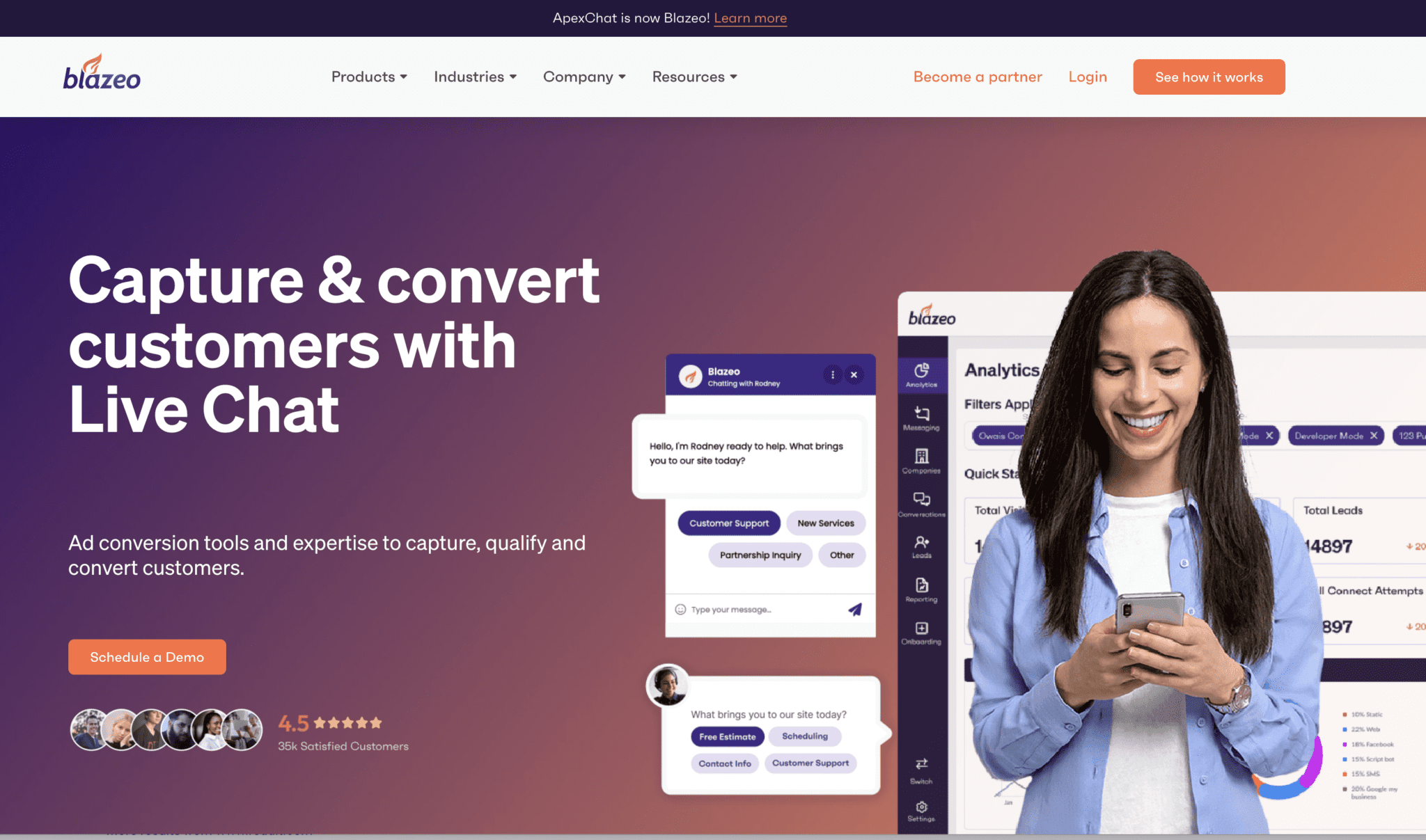 Best Live Chat Platform for Lead Conversion | Blazeo